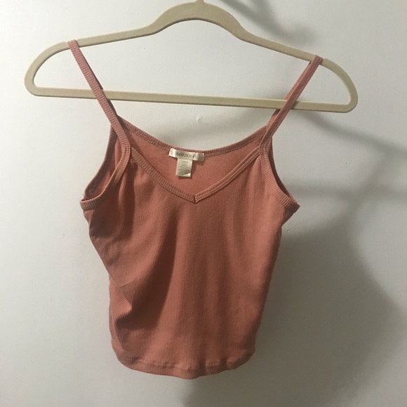 Tops | Peach Cropped Tank | Poshmark